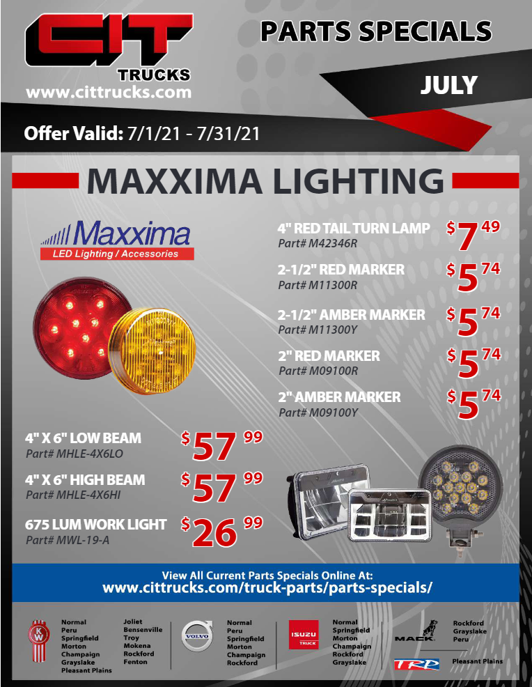 July 2021 Parts Special – Maxxima Lighting - CIT Trucks