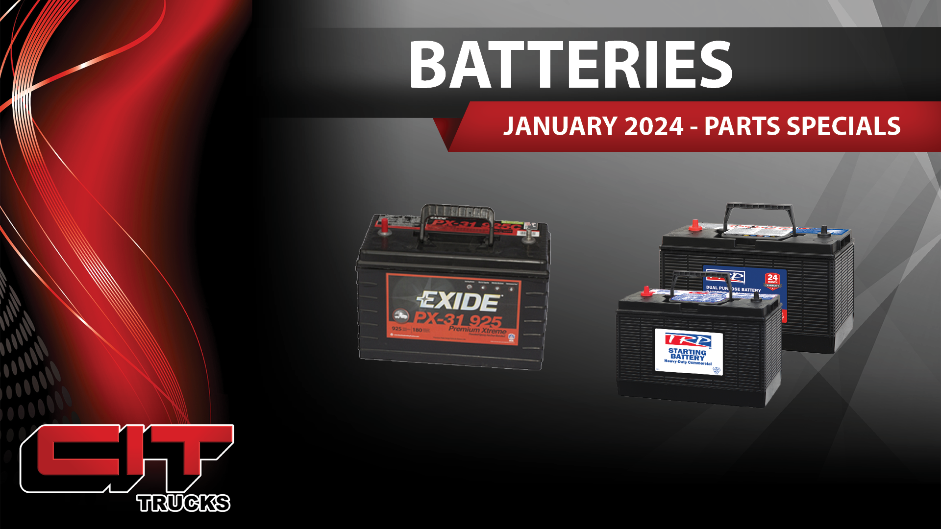 January 2024 Parts Specials – Batteries