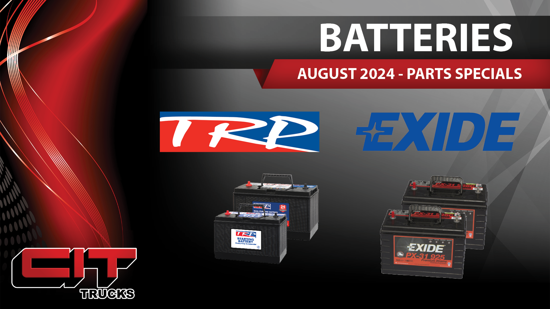 August 2024 Parts Specials – Batteries